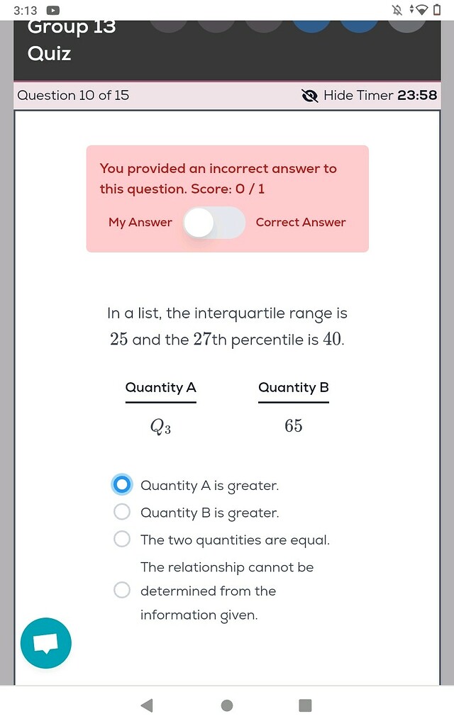Quant flashcard quiz 13 - GRE Quant Problem Solving - Greg Mat+ Community Forum