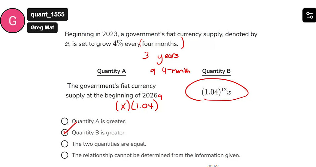 Doubt from Gregmat mixed practice QQ bank - GRE Quant Problem Solving ...