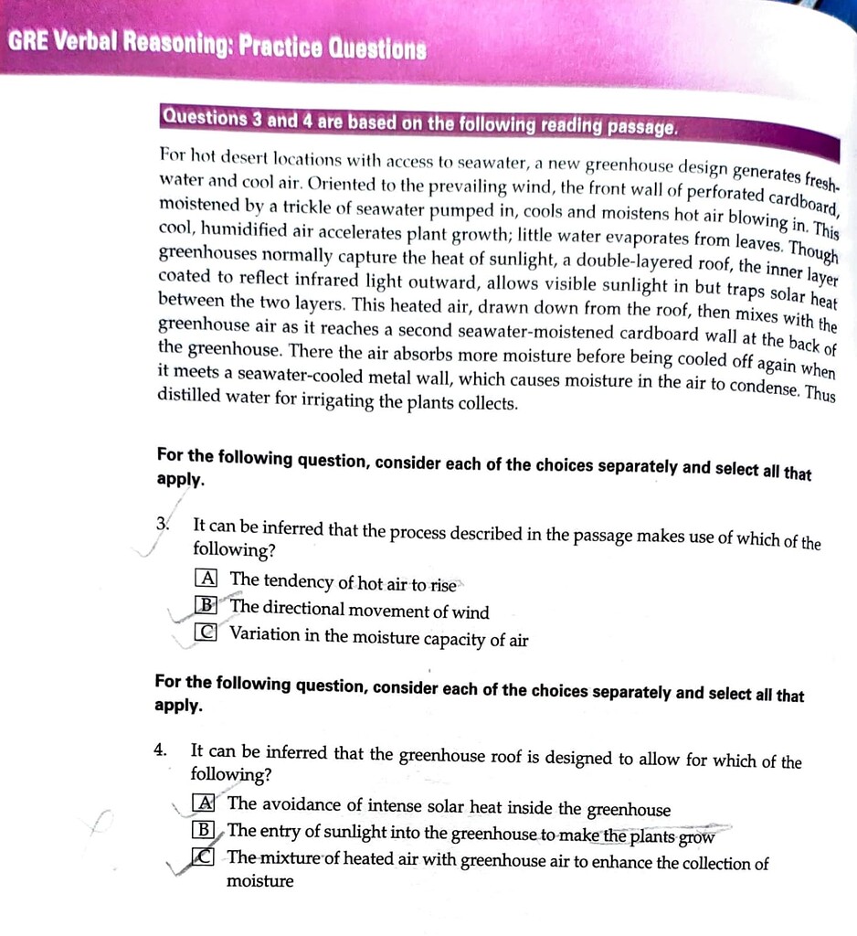 Help with RC: Hard Verbal multiple select question - GRE Verbal Problem Solving - Greg Mat+ ...