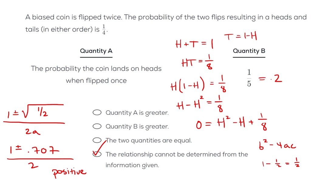 A coin problem from PrepSwift Quiz 15 - GRE Quant Problem Solving - Greg Mat+ Community Forum