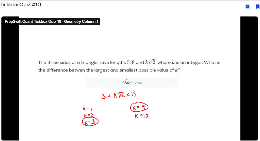 Geometry Foundation Tickbox Quiz 10 - GRE Quant Problem Solving - Greg Mat+ Community Forum