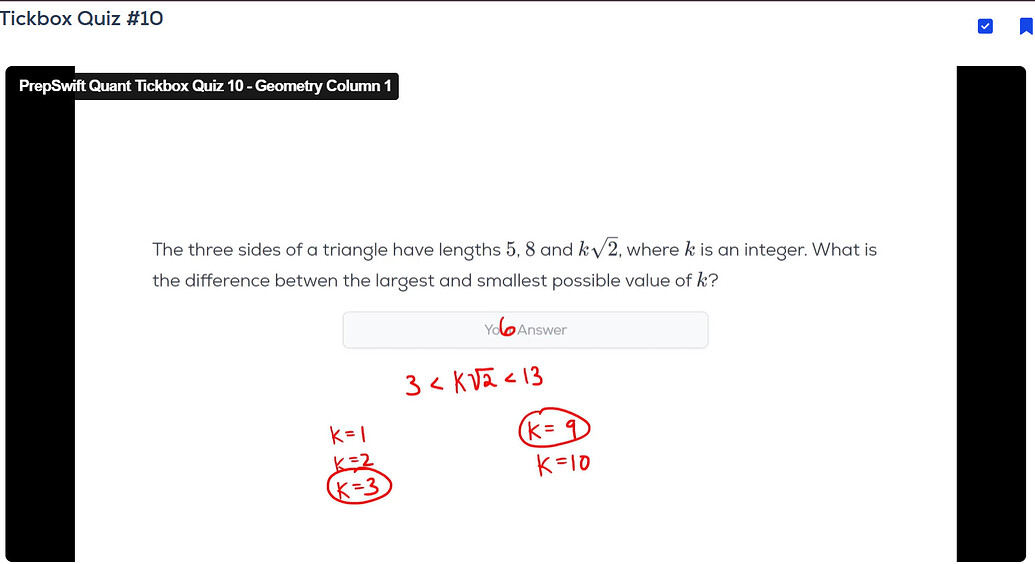 Geometry Foundation Tickbox Quiz 10 - GRE Quant Problem Solving - Greg Mat+ Community Forum