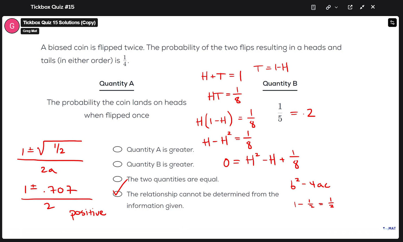 PrepSwift Quant Tickbox Quiz #15 (Data Analysis Column 3): Question 12 of 23 - GRE Quant Problem ...