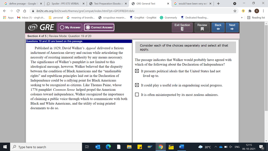 Spoiler PP3 ETS VERBAL - GRE Verbal Problem Solving - Greg Mat+ Community Forum