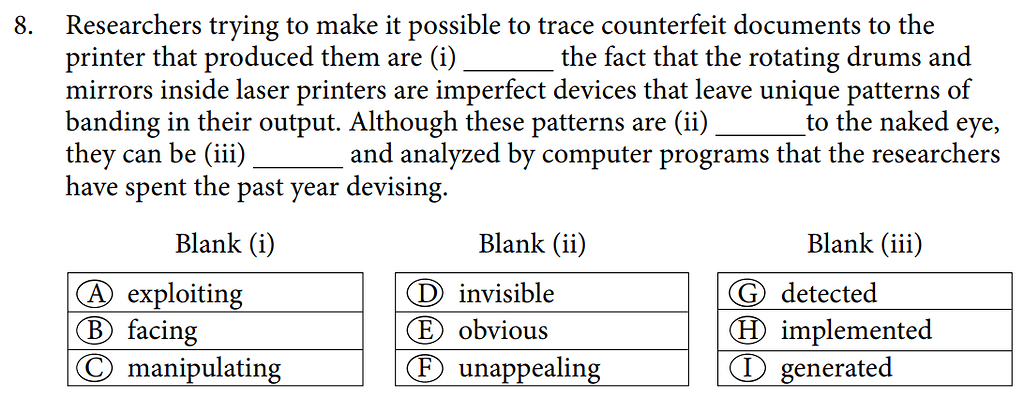 GRE Verbal Reasoning Practice Easy TC - GRE Verbal Problem Solving ...