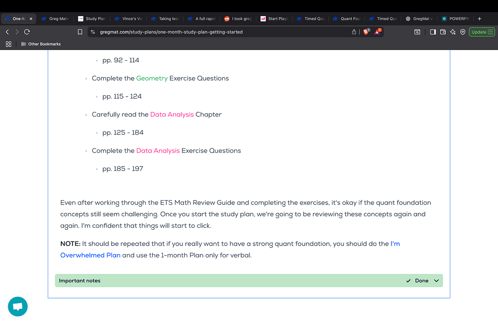 Plan to follow for Quant - GRE General - Greg Mat+ Community Forum