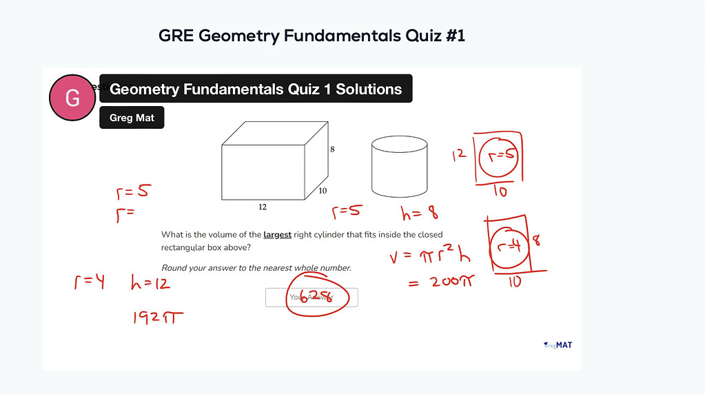 Geometry Foundation Quiz #1 - GRE Quant Problem Solving - Greg Mat+ Community Forum