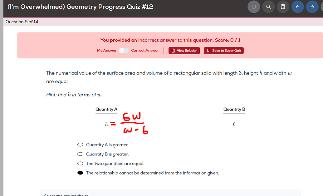 (I'm Overwhelmed) Geometry Progress Quiz #12 (Q:9) - GRE Quant Problem Solving - Greg Mat+ ...