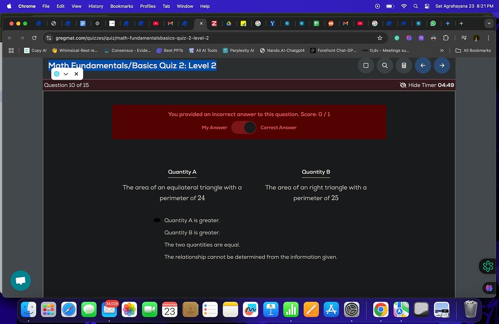 Math Fundamentals/Basics Quiz 2: Level 2 (Question 10) - GRE Quant ...