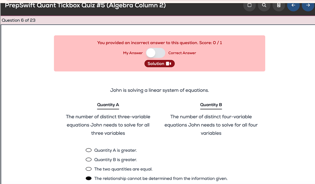 PrepSwift Quant Tickbox Quiz #5 - GRE Quant Problem Solving - Greg Mat+ ...