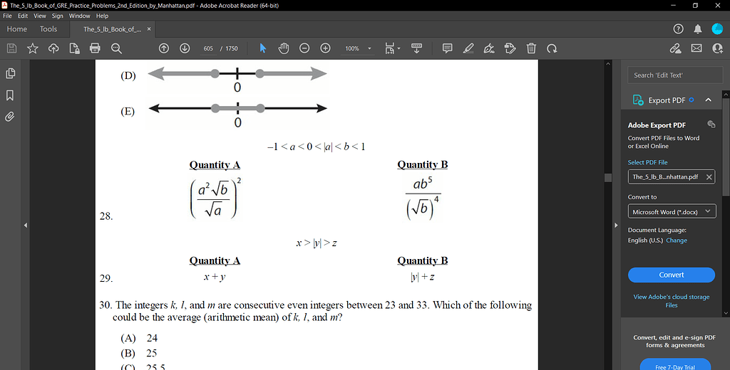 How to solve 28th question - GRE Quant Problem Solving - Greg Mat+ ...