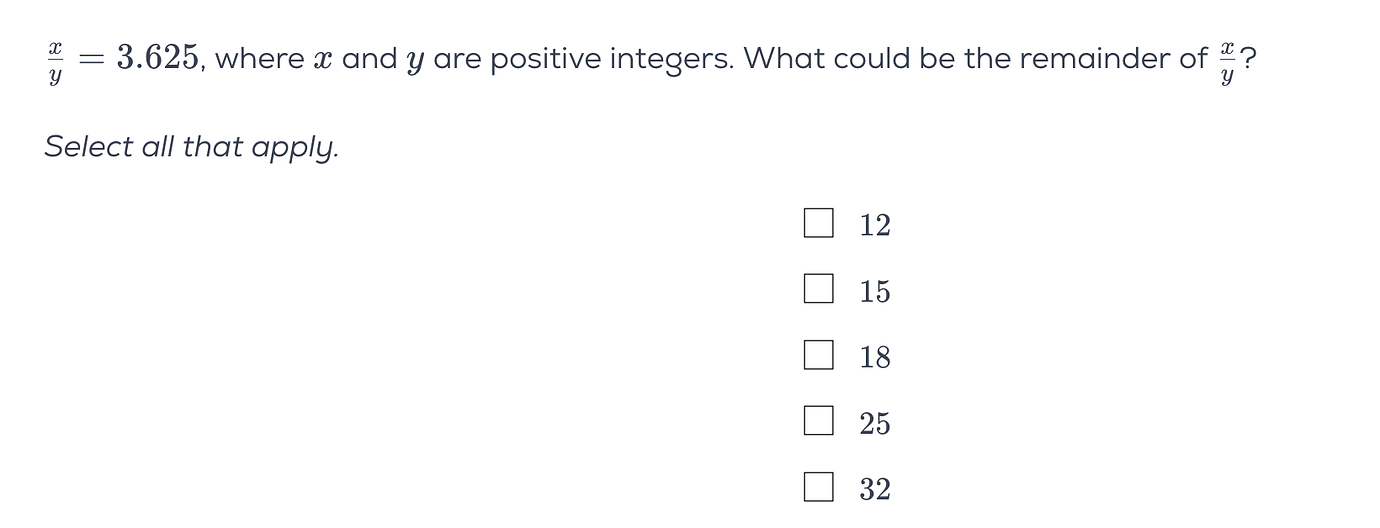 PrepSwift Quant Tickbox Quiz #2 (Arithmetic Column 2) - GRE Quant Problem Solving - Greg Mat+ ...