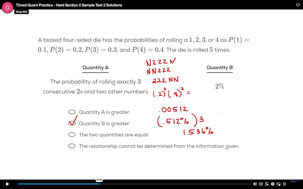 Timed Quant Practice Hard #2 Q4 - GRE Quant Problem Solving - Greg Mat+ Community Forum