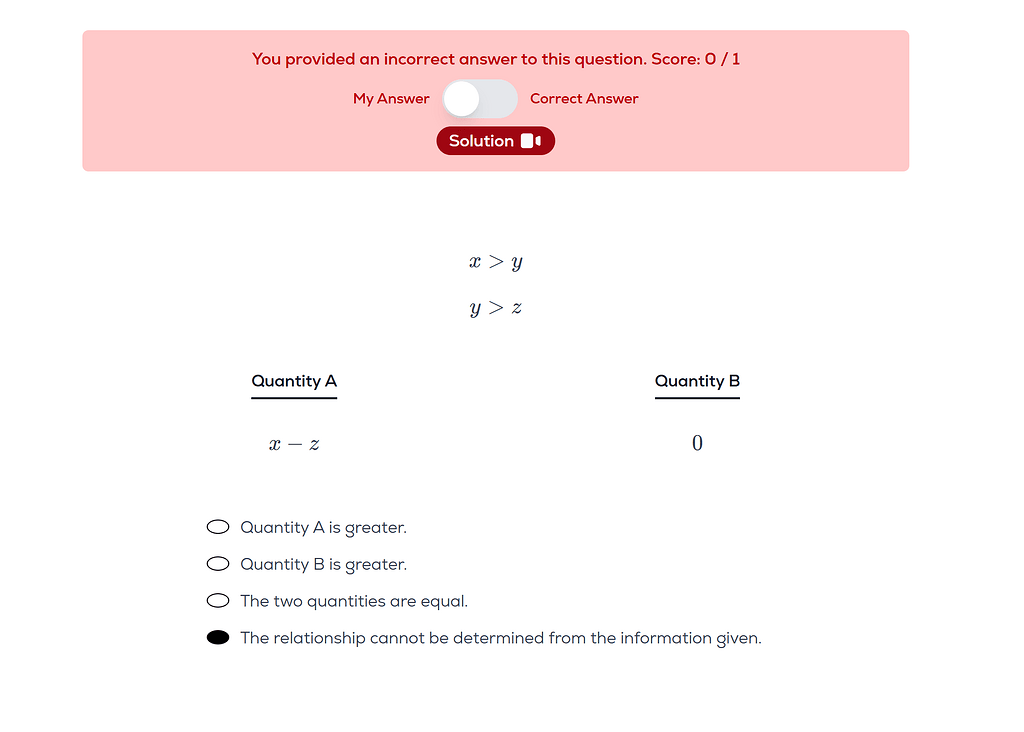 PrepSwift: Inequalities III Quiz answer incorrect? - GRE Quant Problem ...